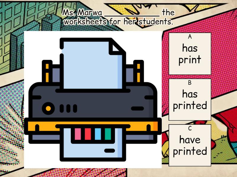 Grade 6 - Unit 4: I've printed my homework. - Lesson 2 - Quiz