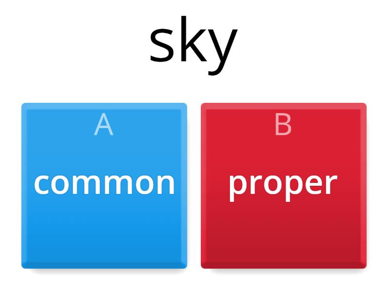 Common and Proper Nouns - Cuestionario