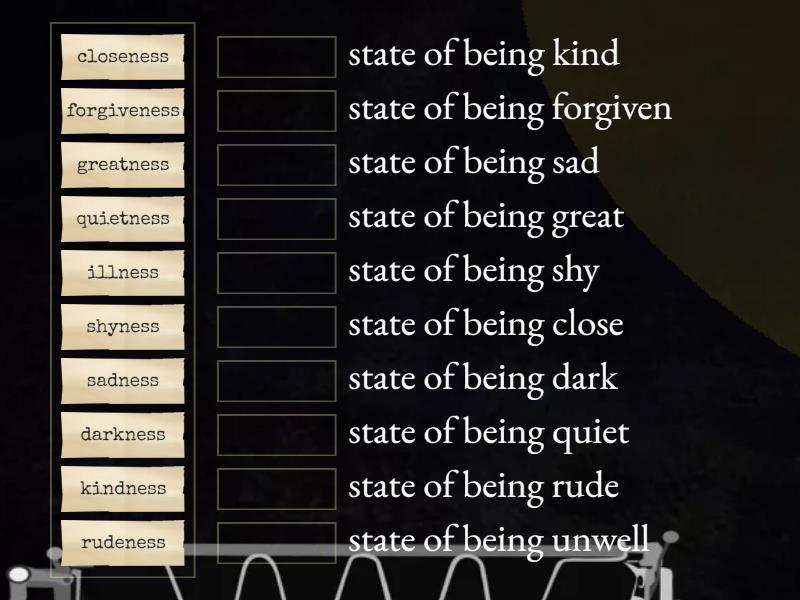 Suffix -ness Definition Match - Match up