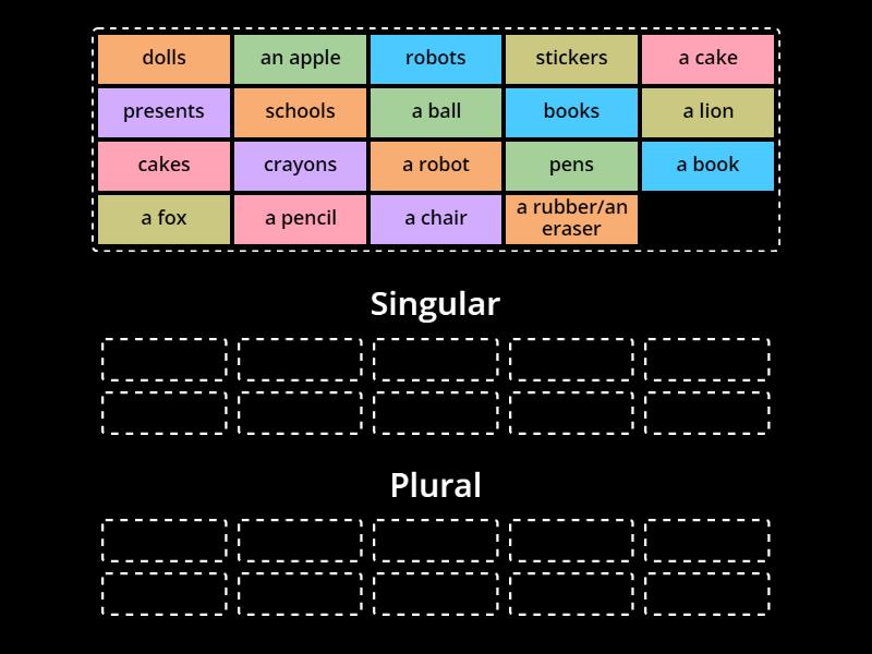 Singular and plural nouns - Group sort