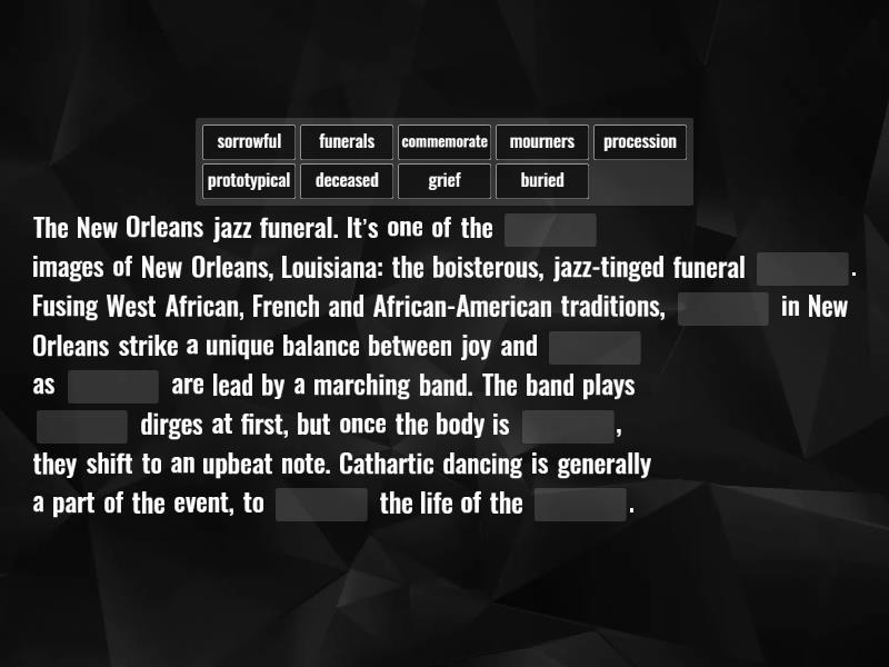 15 - Vocabulary in Use Advanced - Funeral traditions - Complete the ...