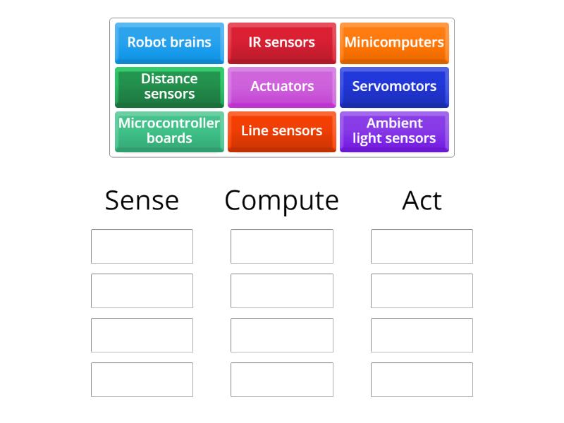 Activity 6: Sense, Compute and Act - Group sort