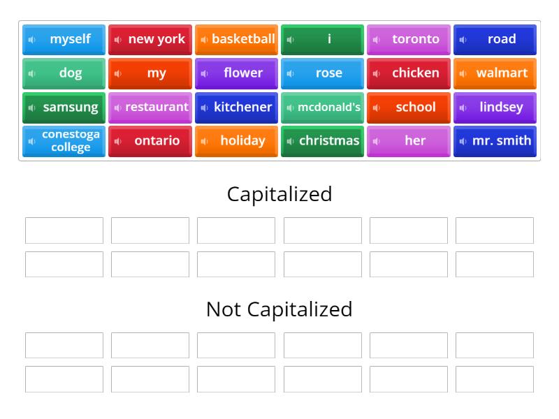 Capitalization Practice - Group sort