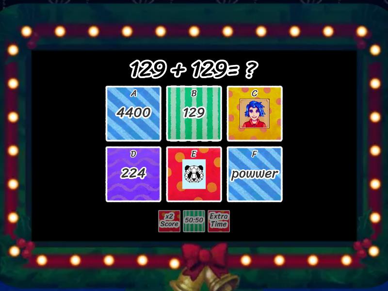 Silly math - Gameshow quiz