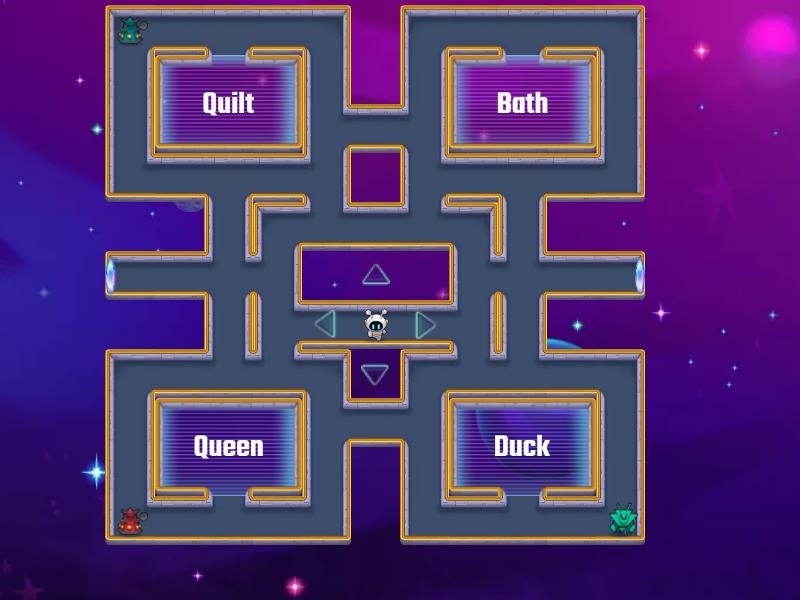 Oxford Phonics th-th-ck-qu - Maze chase