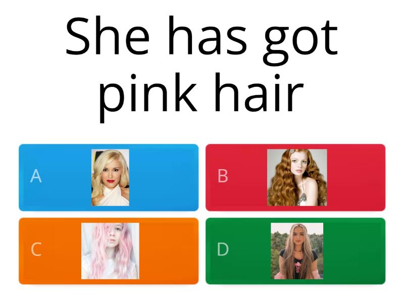 INGLÊS - Physical Description (Hair) - 5ºano - Quiz