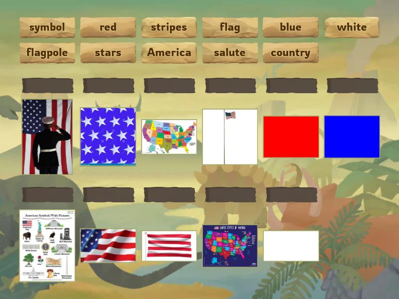 American Flag Word - Match up
