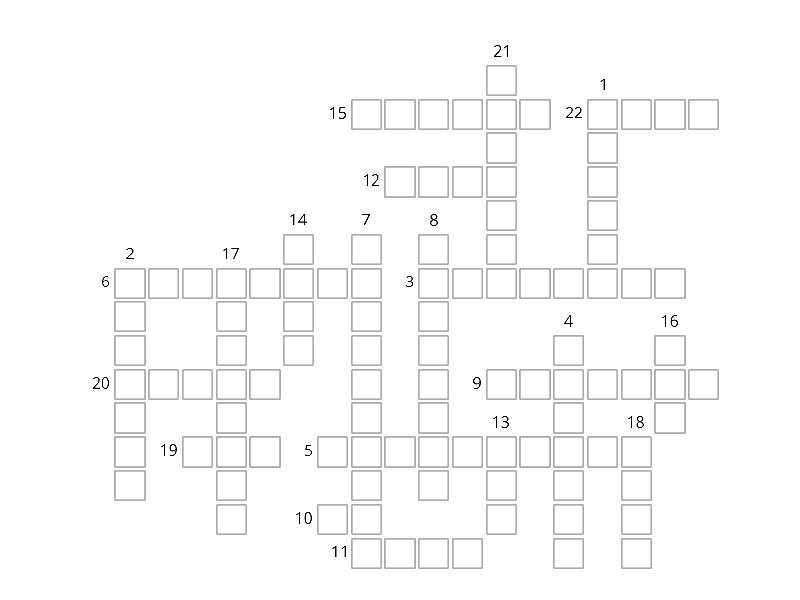 Skryf 'n gedig blokkiesraaisel - Crossword