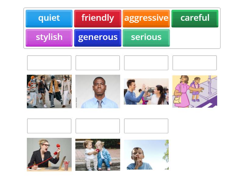 NEF 8A Adjectives - Match up