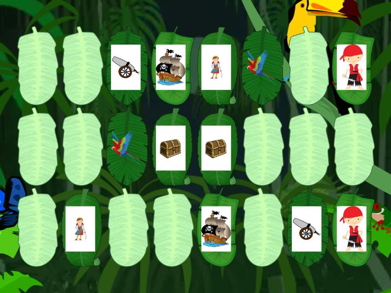 Pirate memory game - Matching pairs