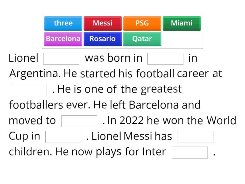 Lionel Messi - Complete the sentence