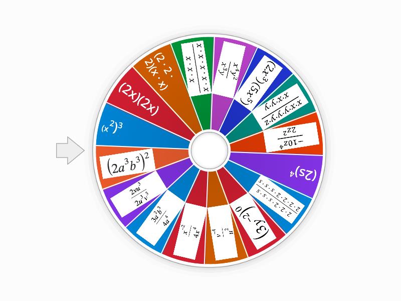 Simplifying Exponents - Spin the wheel