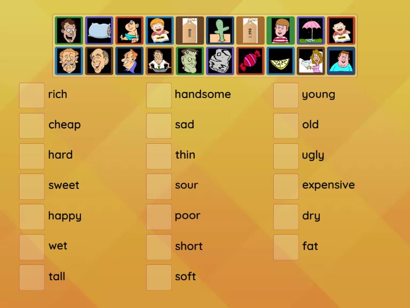 2: OPPOSITE ADJECTIVES WORD SEARCH PUZZLE 2 - 342 - Match up