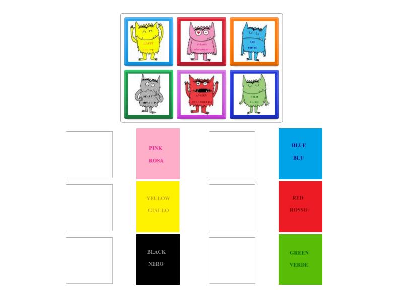 "Il mostro dei colori" - match monster-colour - Match up