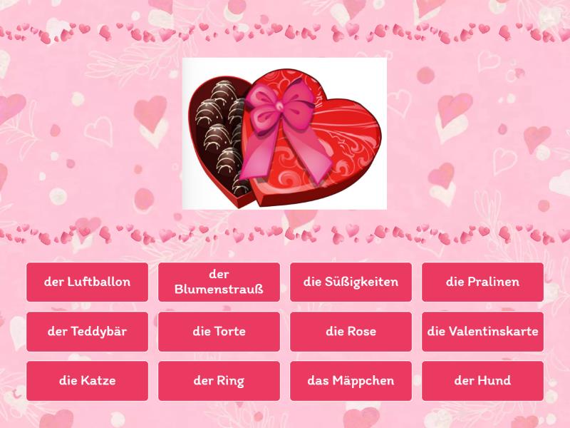 Der Valentinstag DEUTSCH - Find the match