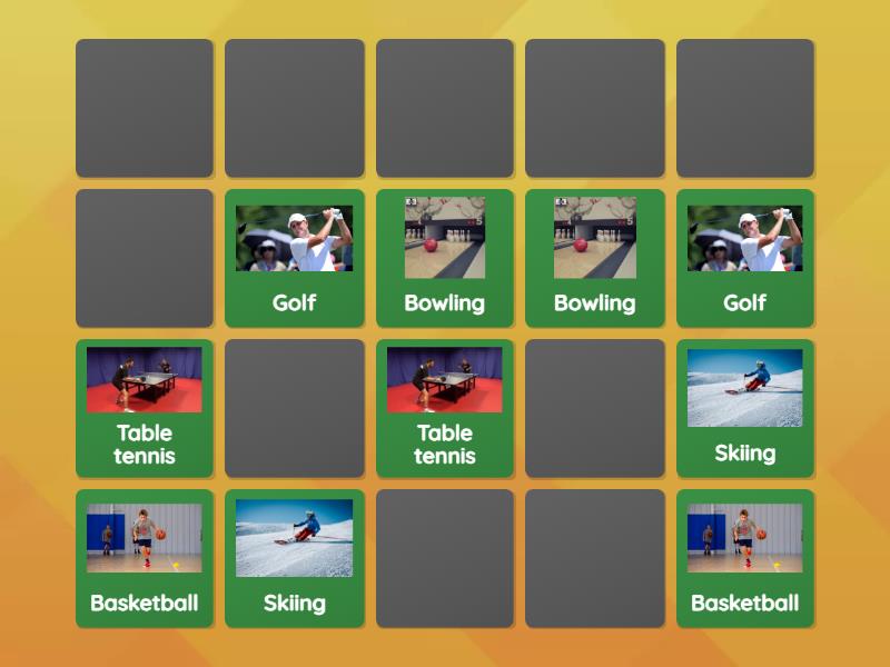 Sports - Matching pairs