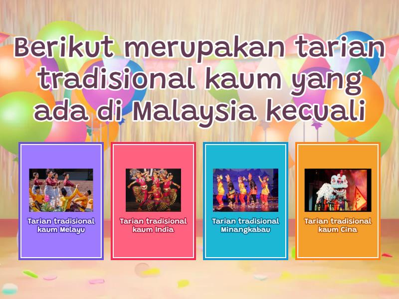 Kuiz Jom Kenali Tarian Tradisional Malaysia - Quiz