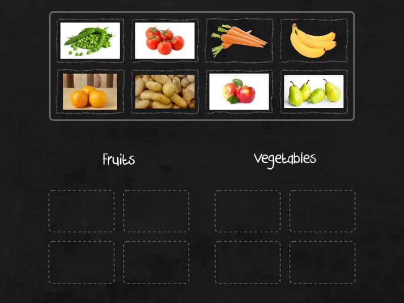 Fruits and vegetables sorting - Group sort