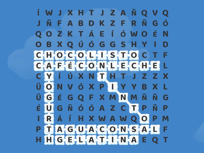 mezclas - Sopa de letras