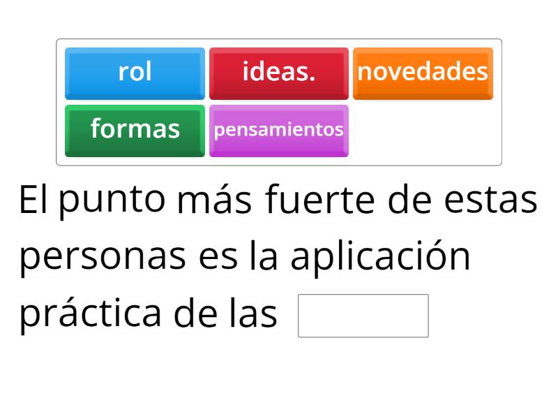 Completa la frase - Complete the sentence