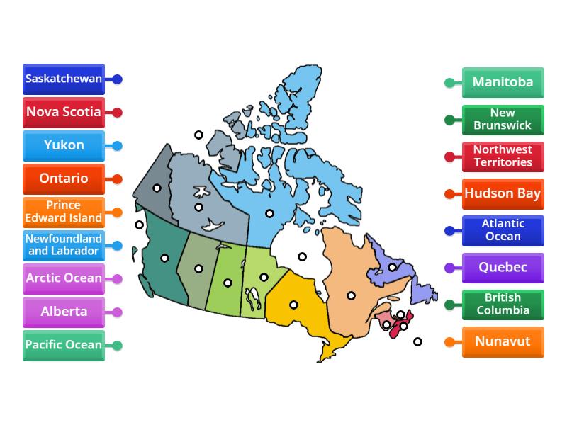 Canada's Provinces - Labelled diagram