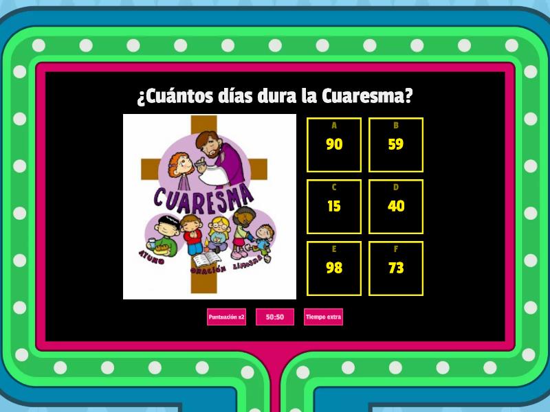 Cuaresma y Semana Santa - Gameshow quiz