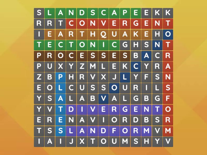Landscapes and Landforms - Wordsearch