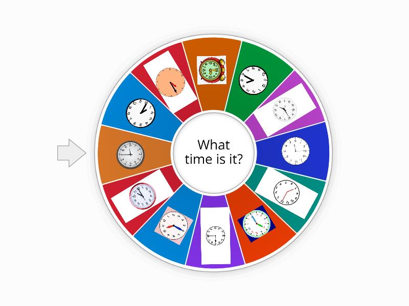 What time is it? - quarter/half... - Spin the wheel