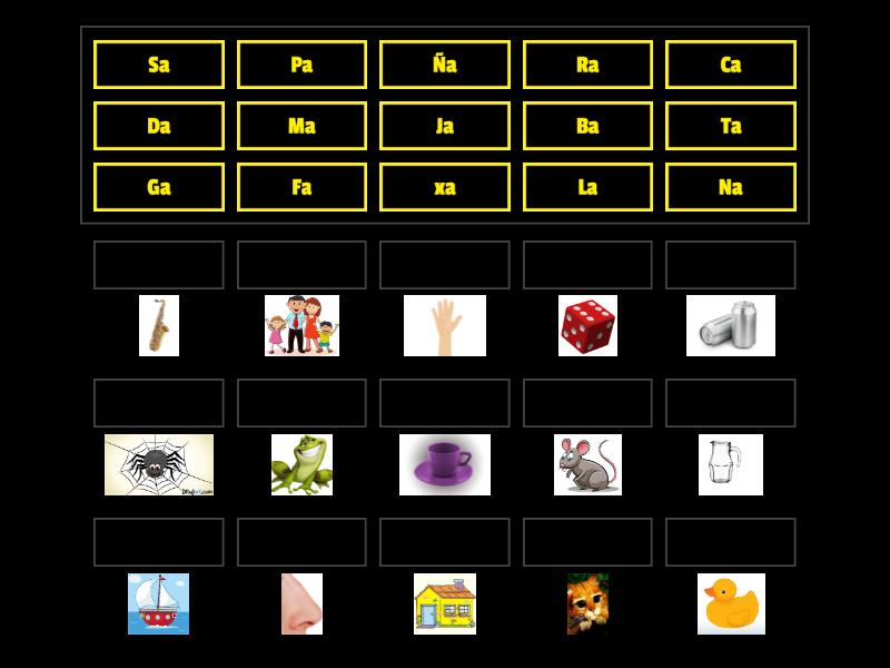 Silabas A - Match up