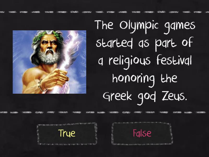 The Ancient Origins of the Olympics - Verdadero o falso