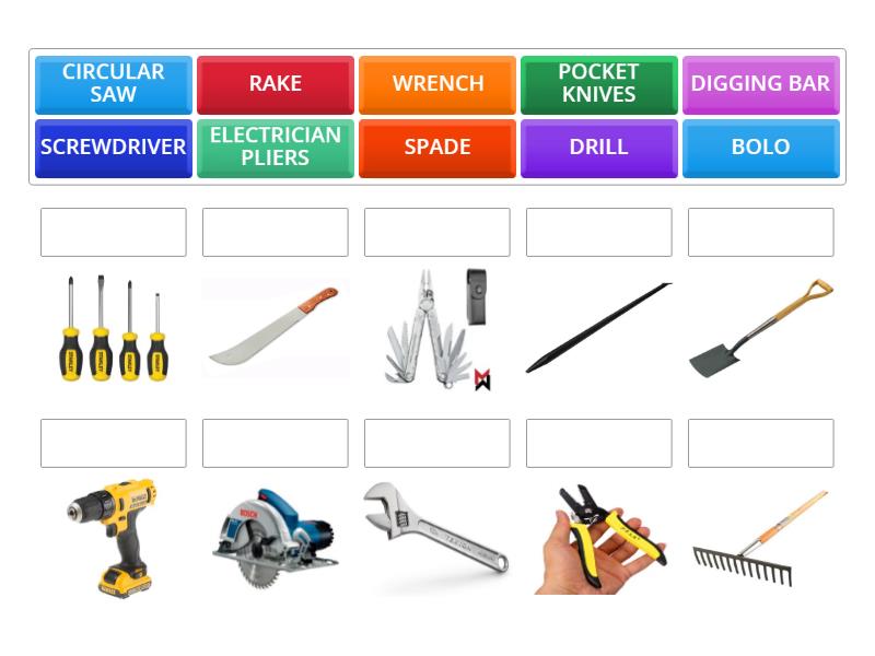 TOOLS IN ANIMAL PRODUCTION - Match up