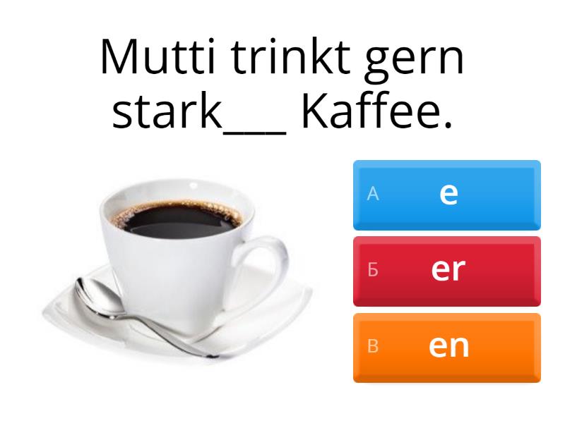 3DK starke Adjektivdeklination (Nom-Akk) - Cuestionario