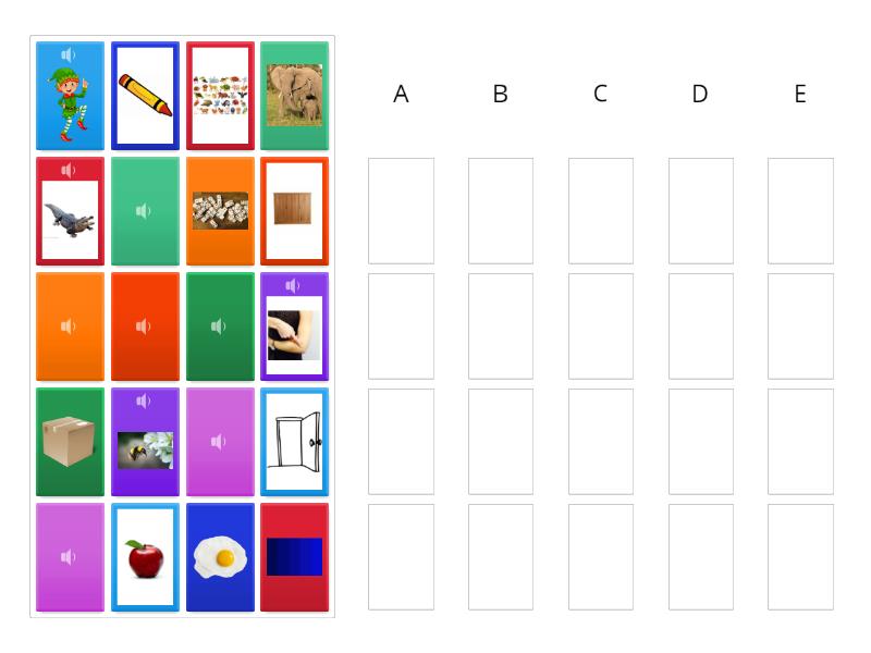 Phonics| Letters A - E - Group sort