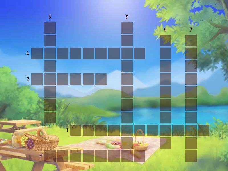 A2+ reading vocabulary - Crossword