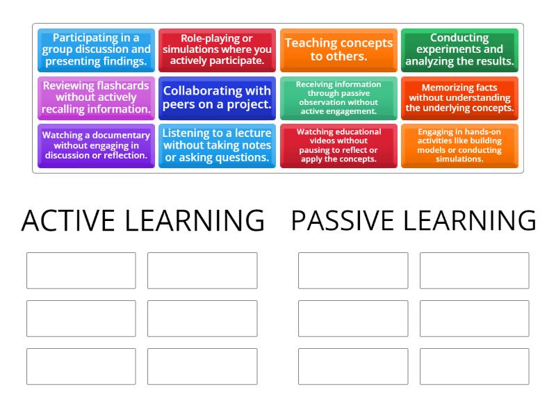 Active vs. Passive Learning - Group sort