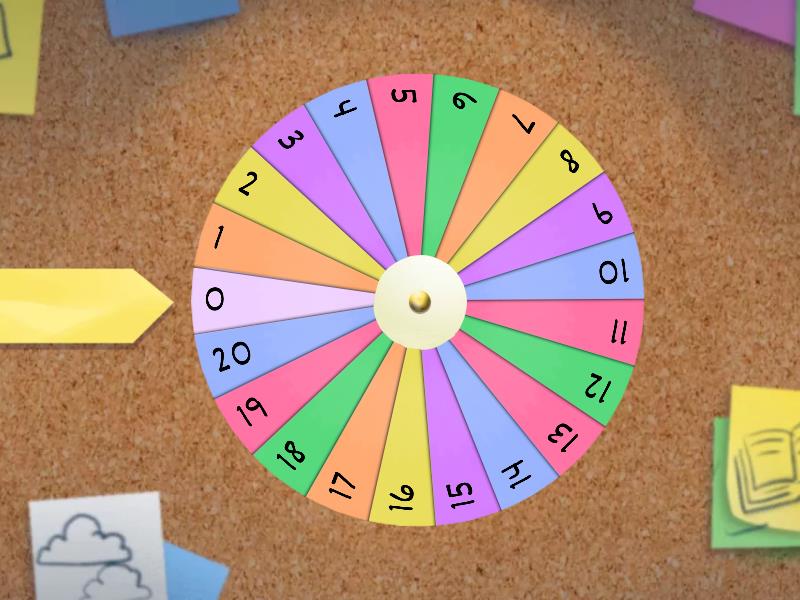 Numbers 1 to 20 - Spin the wheel