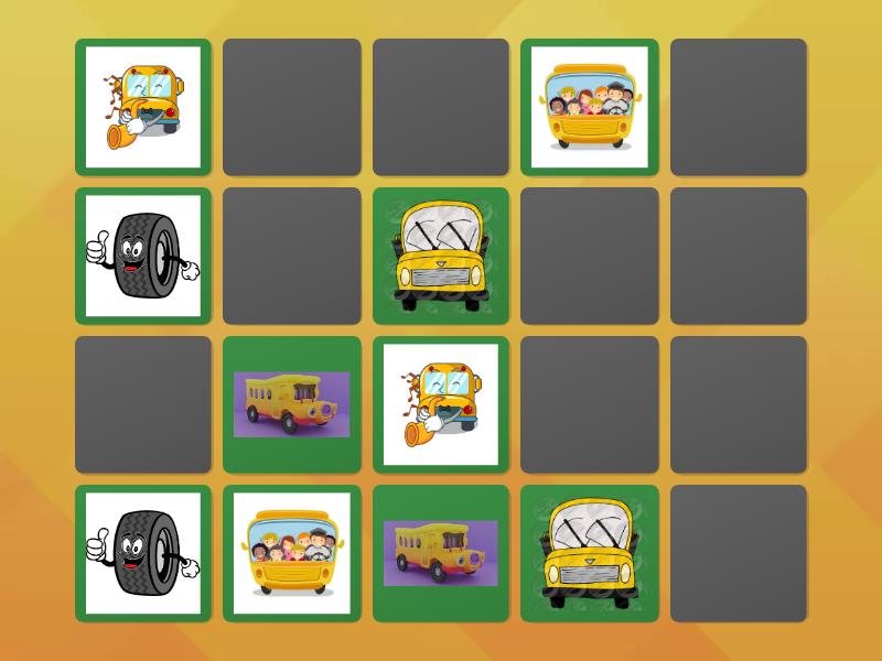 The Wheels on the Bus - Matching pairs