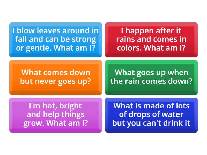 Weather riddles - Flip tiles