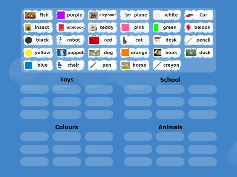 Family and Friends Starter Units 1-3 Revision - Group sort