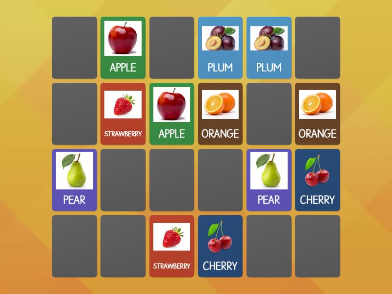 FRUITS - Matching pairs