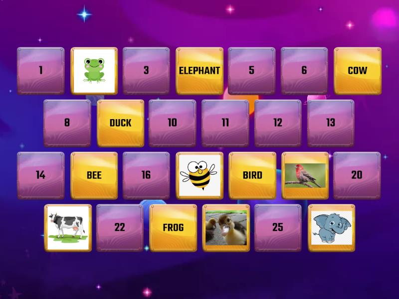MEMORY GAME - ANIMALS - Parejas