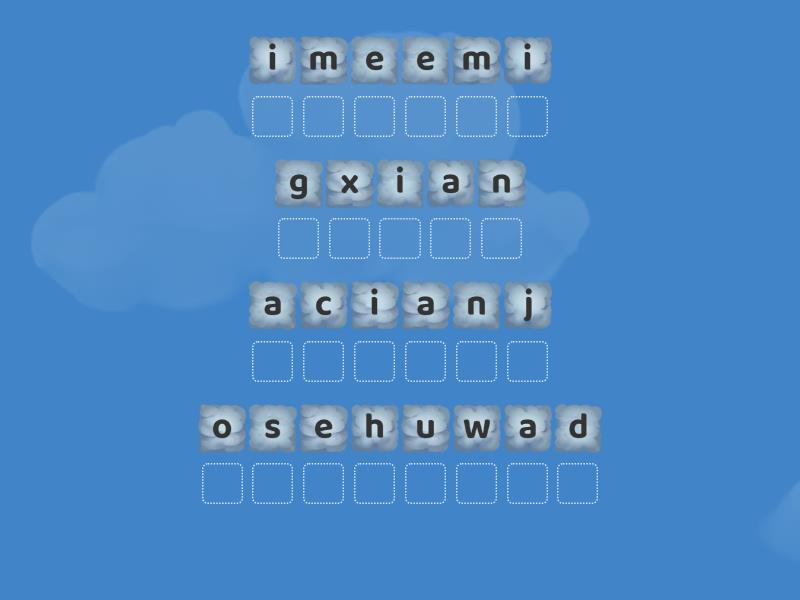 Grade 4 Review - Anagram