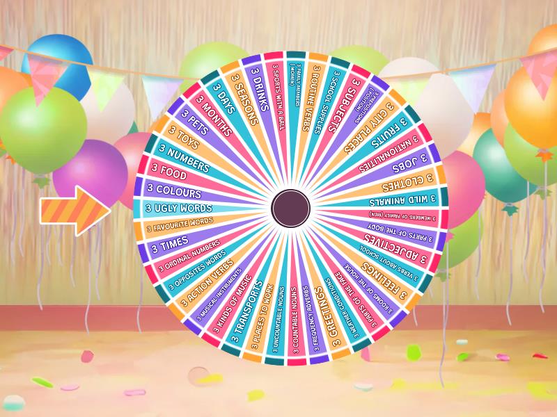 THE 3 WORDS GAME - KIDS - Spin the wheel