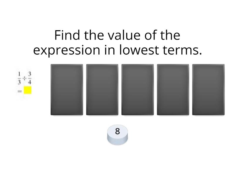 14-Divide proper fractions by proper fractions - Win or lose quiz