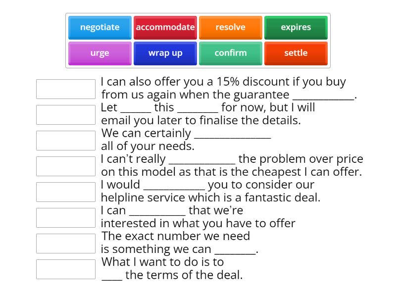 Negotiations part C - Match up