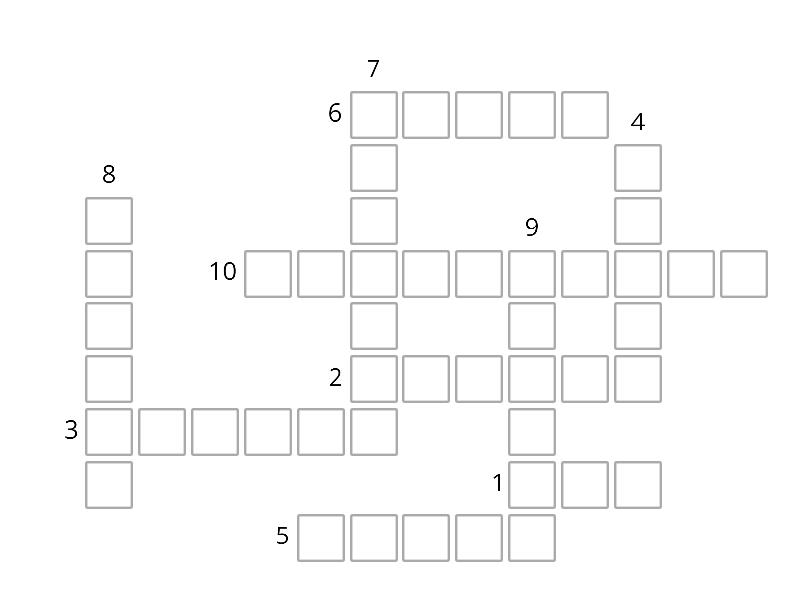 Numbers 10 to 100 - Crossword