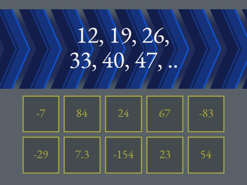 Sequence Quest: Decode the Arithmetic Pattern - Find the match