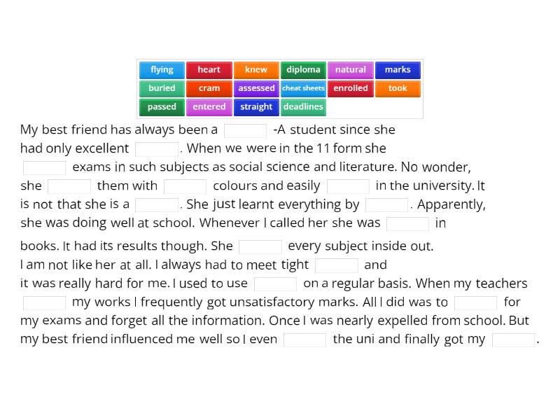 ЕГЭ_Distance Learning_vocabulary practice - Complete the sentence