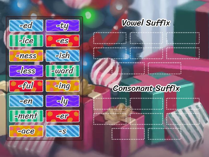 Suffix Sort: Vowel vs Consonant Suffixes - Group sort
