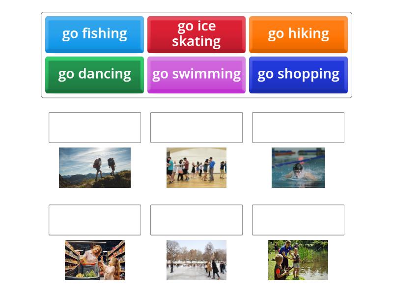 verb go + ing activity - Match up